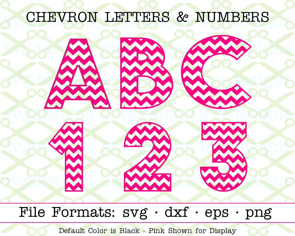 Chevron Pattern Letters