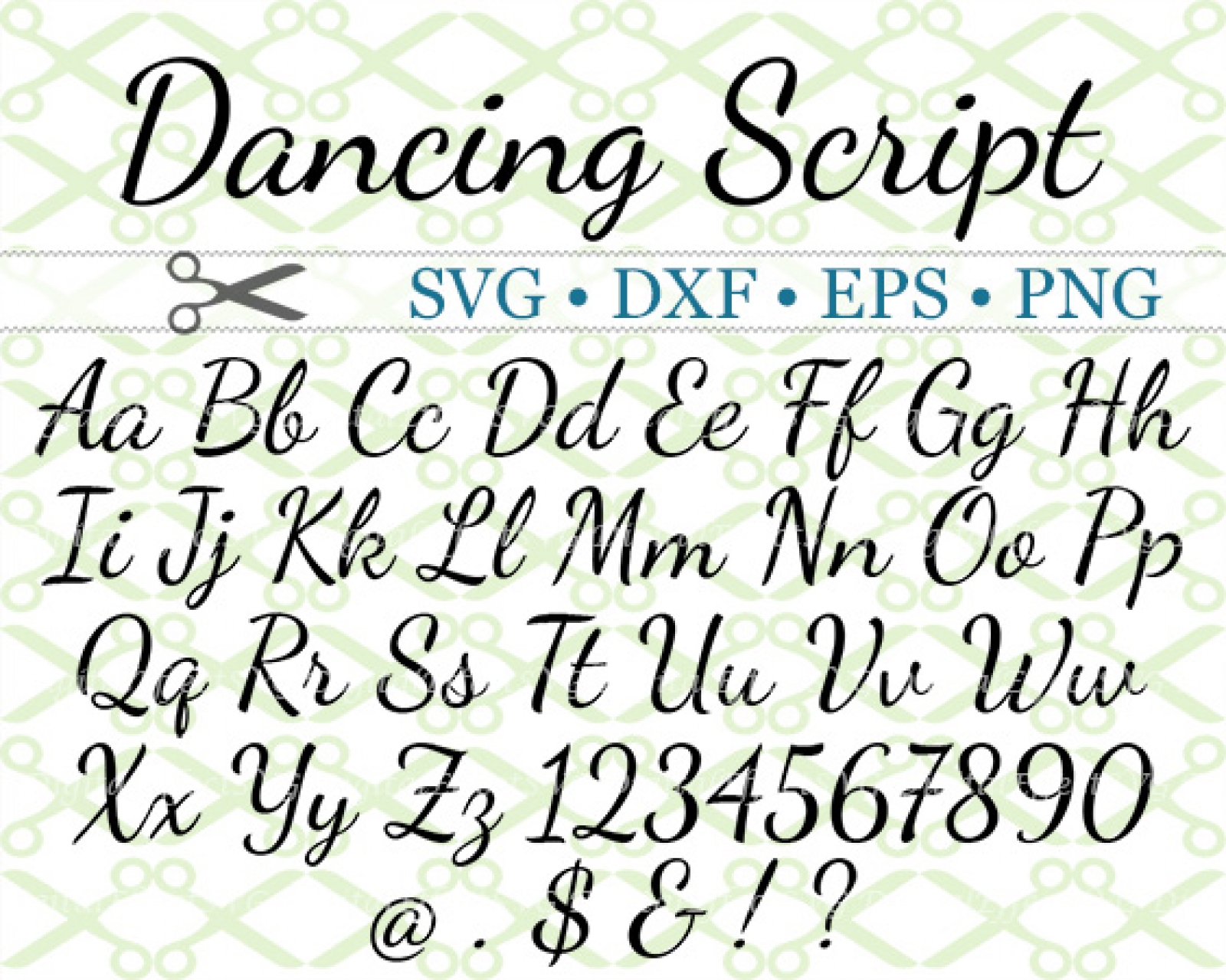 DANCING SCRIPT SVG FONT Cricut Silhouette Files SVG DXF EPS PNG DANCING SCRIPT SVG FONT Cricut Silhouette Files SVG DXF EPS PNG