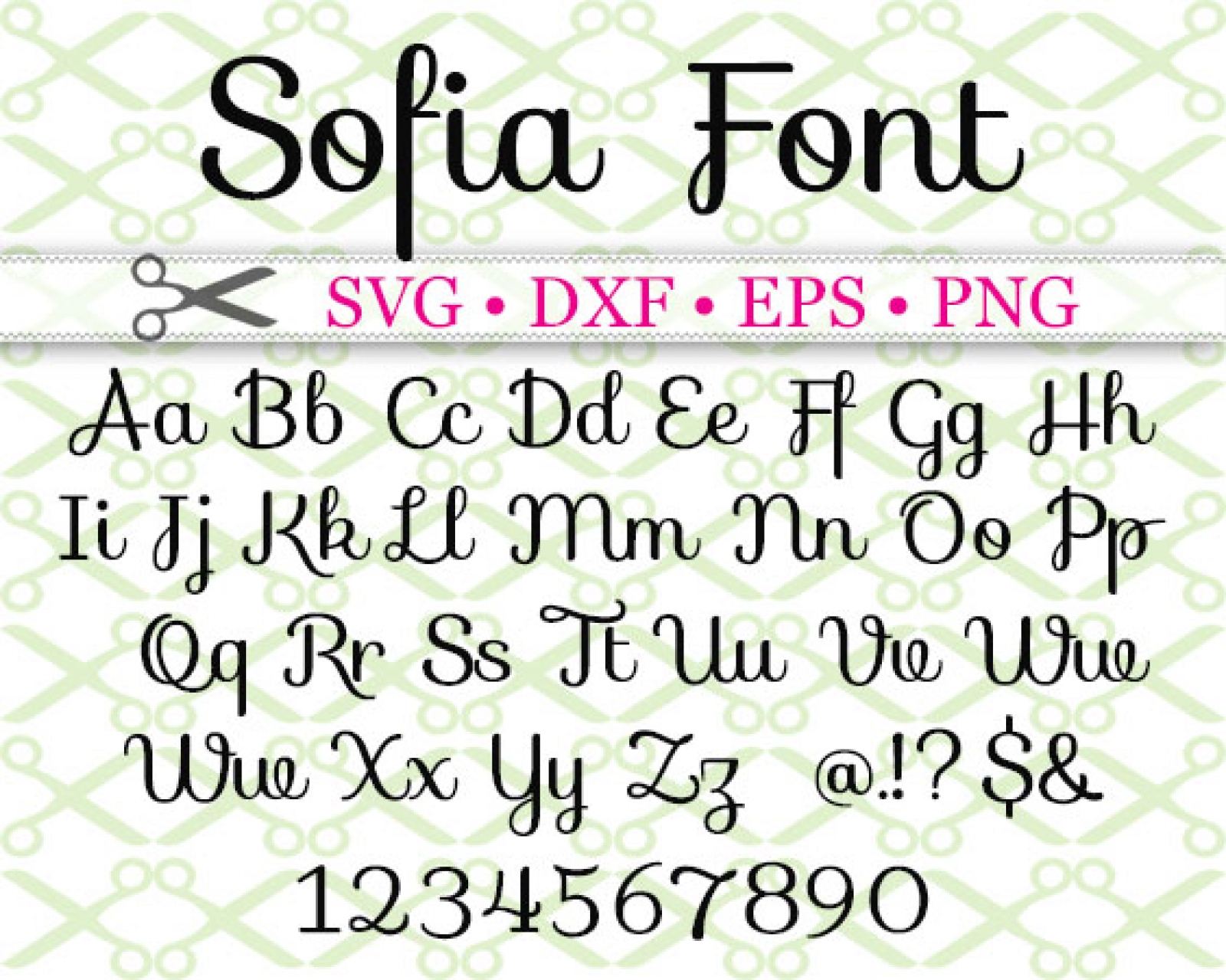 SOFIA SCRIPT SVG FONT Cricut Silhouette Files SVG DXF EPS PNG SOFIA SCRIPT SVG FONT Cricut Silhouette Files SVG DXF EPS PNG