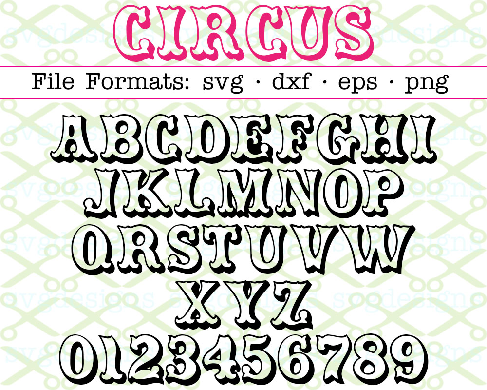 Circus Font Alphabet