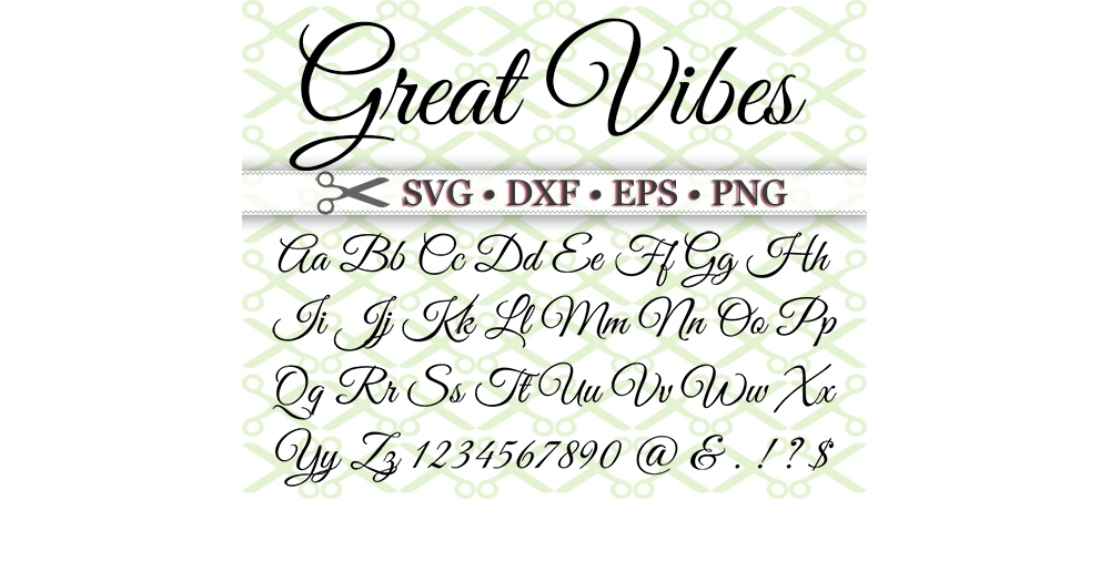 ELEGANT SCRIPT SVG FONT-Cricut & Silhouette Files SVG DXF EPS PNG ...