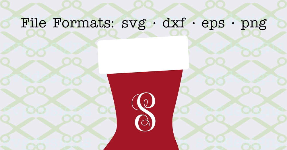 CHRISTMAS STOCKING SVG FILE Cricut & Silhouette Files SVG DXF EPS PNG ...