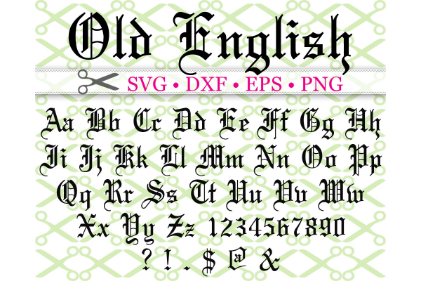 Old English Cursive Font