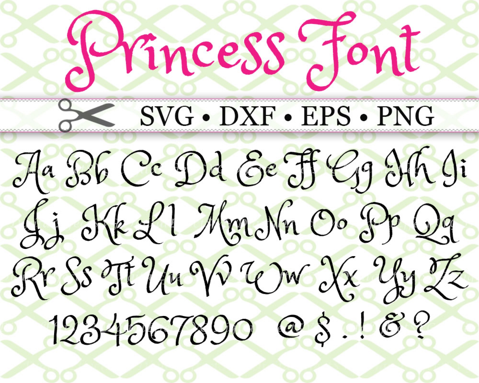PRINCESS SVG FONT Cricut Silhouette Files SVG DXF EPS PNG PRINCESS SVG FONT Cricut Silhouette Files SVG DXF EPS PNG